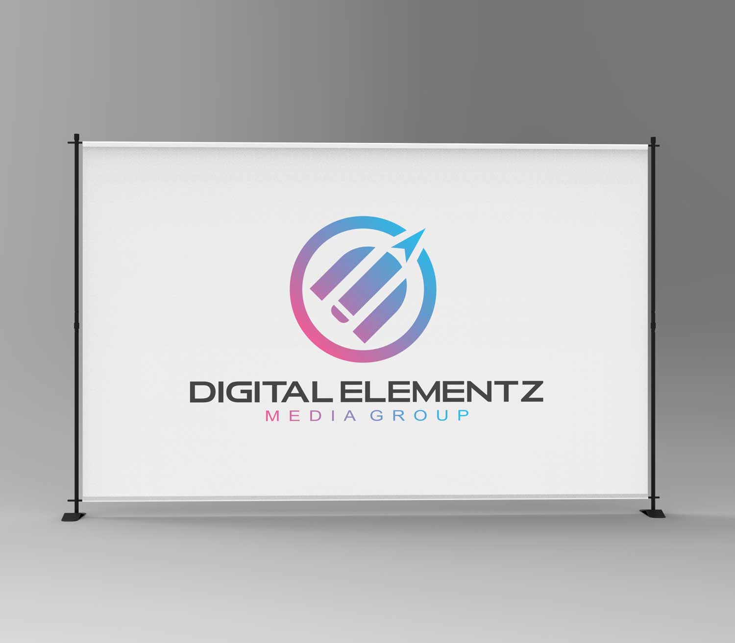 Telescopic Banner Backdrop - Digital Elementz Media Group